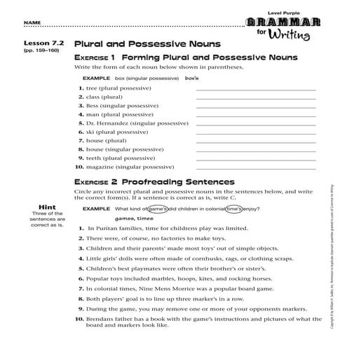 Possessive noun act. | PDF