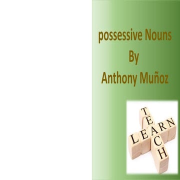 Possessive nouns | PPTX
