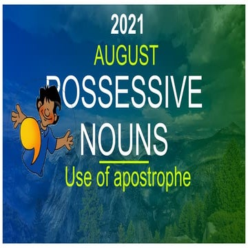 Possessive Nouns Powerpoint Focus On Possessive Nouns The Curriculum
