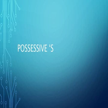 Possessive 's | PPTX