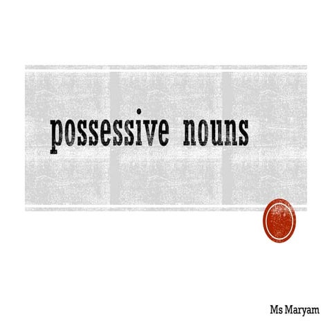 Possessives noun.pdf