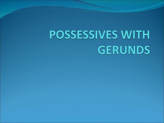 Possessive s | PPTX