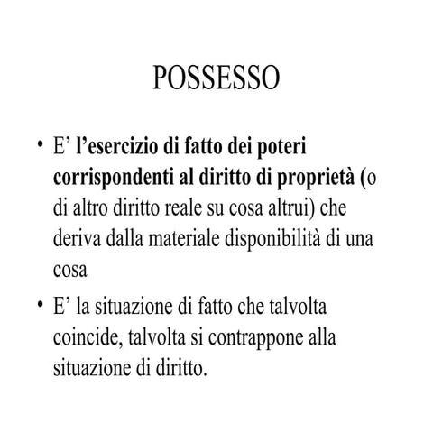 Possesso | PPT