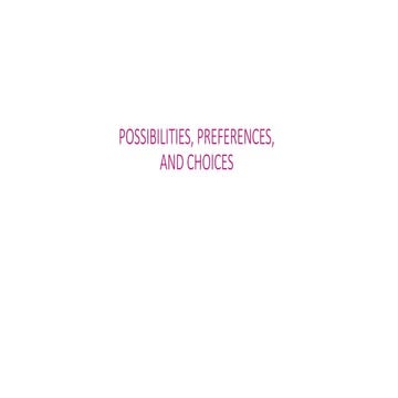 Possibilities,preferences and choices | PPTX