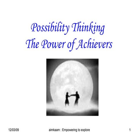 Possibility Thinking | PPS