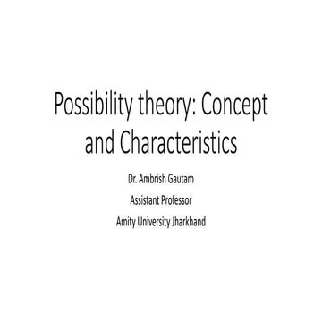 Possibility theory.pptx | Commodities | Economy