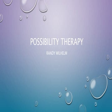 Possibility therapy | PPTX