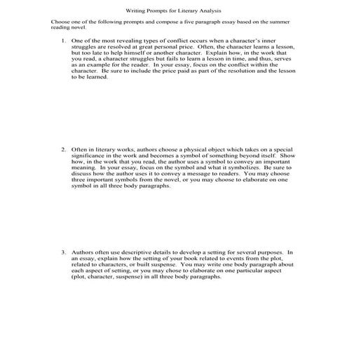Possible writing-prompts-for-literary-analysis-msk | DOCX | Fiction ...