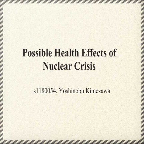 Possible health effects | PDF