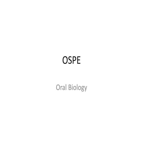 Possible OSPE Oral Bio 1 copy.pdf for dental | PDF