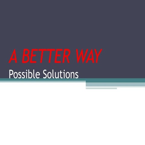 Possible solutions parry | PPT