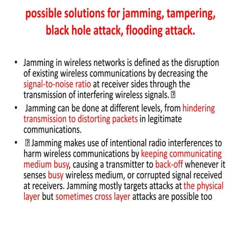 possible solutions for jamming, tampering, black.pptx
