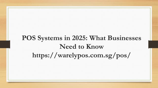 POS Terminals Explained: Features, Benefits & How to Choose? | PPTX