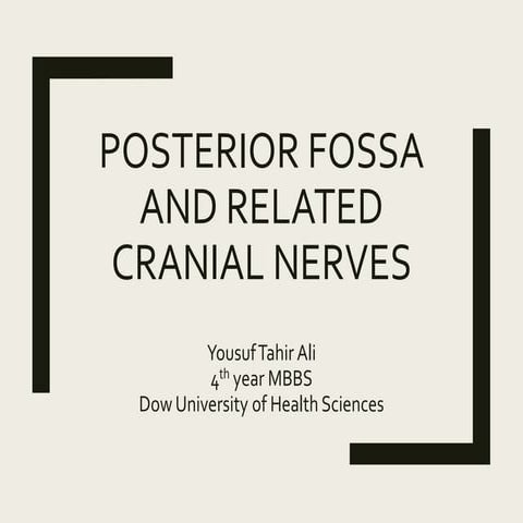 Posterior Cranial Fossa with Cranial Nerves Relation | PPTX