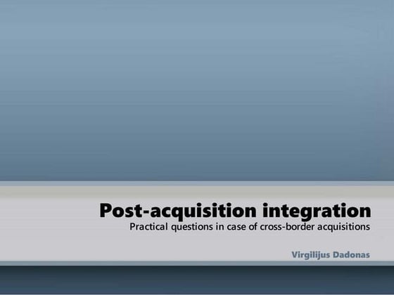 P&G’s Acquisition of Gillette | PPTX | Mergers and Acquisitions ...