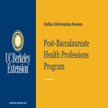 Post-Baccalaureate Health Professions Program | PPTX