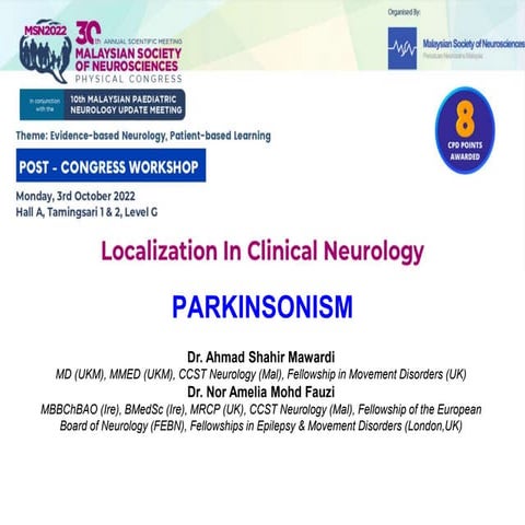 Post-Congress Workshop - Parkinsonism.ppt