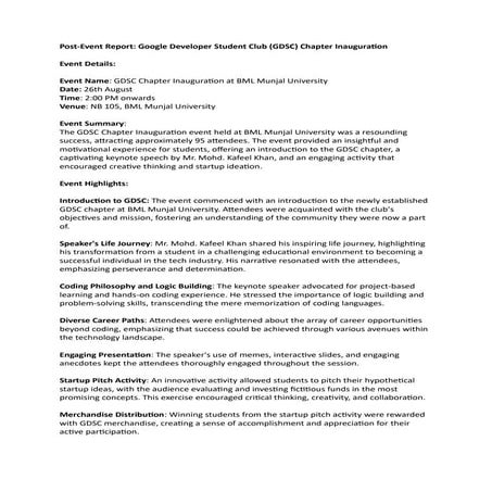 Post Event Report Gdsc Bmudocx