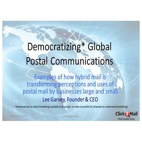 Postal Performance Measurement slideshare | PDF