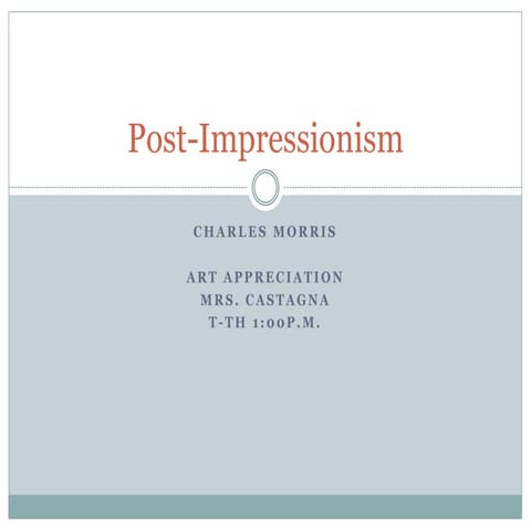 Post impressionism | PPTX