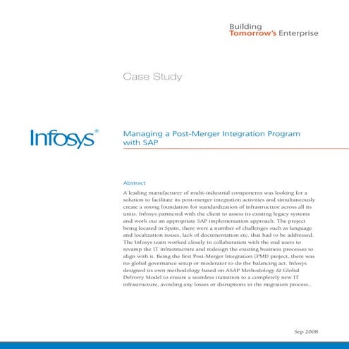 Infosys - SAP Implementation Methodology | Integration Software | PDF