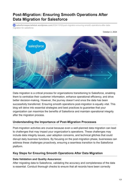 Salesforce Migration Process | PPTX