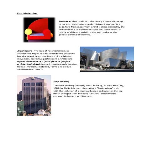 Post modernism | PDF