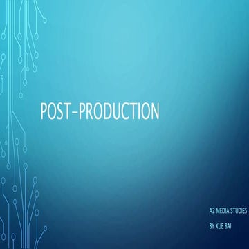 Post-production | PPT