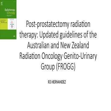Post-prostatectomy radiation therapy HHC.pptx