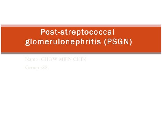 Acute poststreptococcal glomerulonephritis | PDF