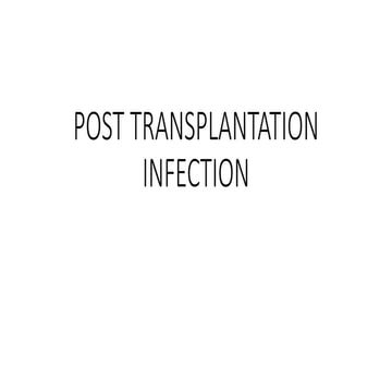 Post-transplantation Infections | PPTX
