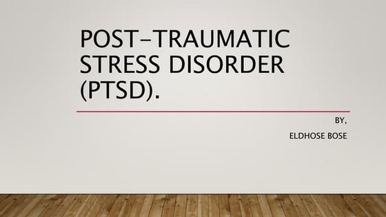 Trauma and Stress related disorders | PDF | Mental Health | Diseases ...