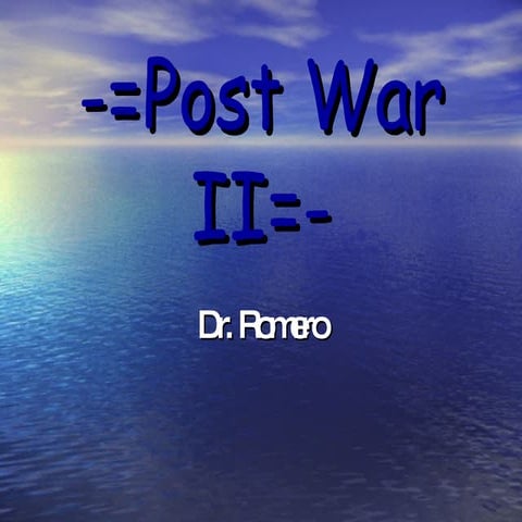 Post World War II | PPT