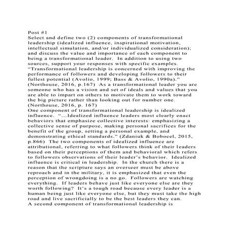 The 4 Elements of Transformational Leadership | PDF