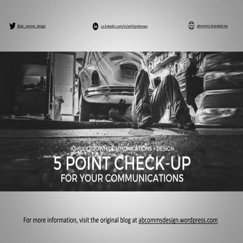 5 point check-up for your communications | PPTX | Marketing and ...