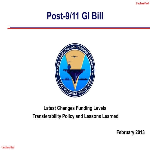 Post 9 11 GI BILL February 2013 | PPT