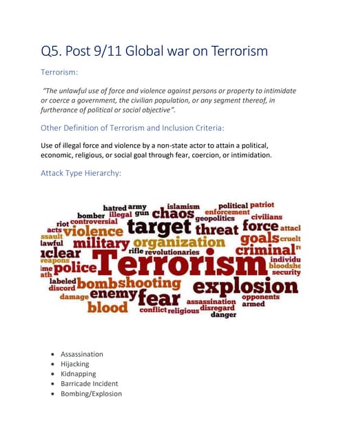 Terrorism | PPTX | Terrorism | Sensitive Topics
