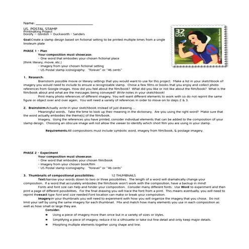 Postage stamp directions | DOCX