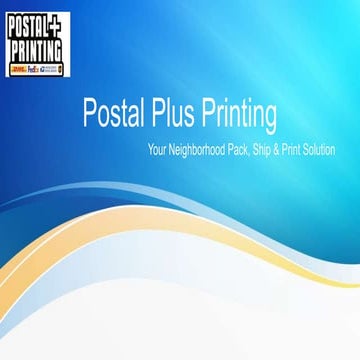 Postal plus printing