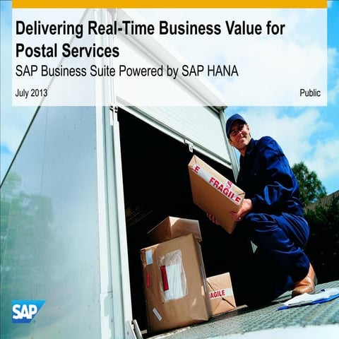 Delivering Real-Time Business Value for Postal Services | PPT