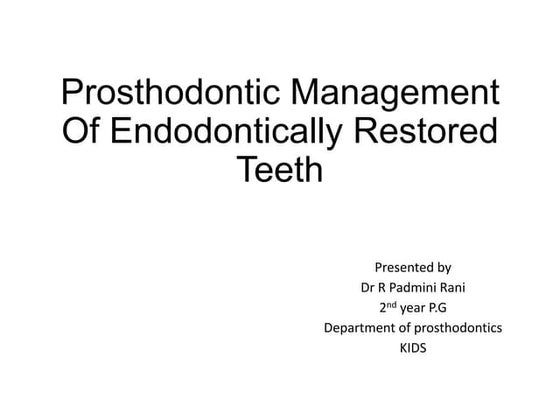 Ferrule effect | PPSX | Dental Health | Diseases and Conditions