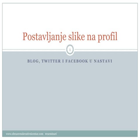 Postavljanje slike na profil | PPTX