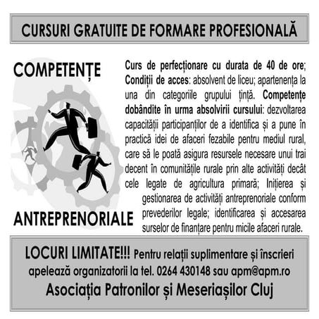 CURSURI GRATUITE DE FORMARE PROFESIONALĂ | PDF