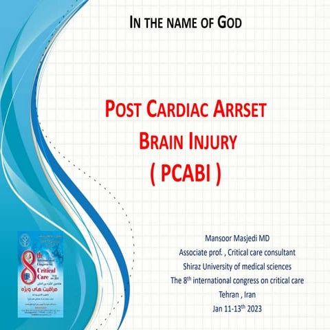 Post cardiac arrest brain injury Jan 2023.pptx