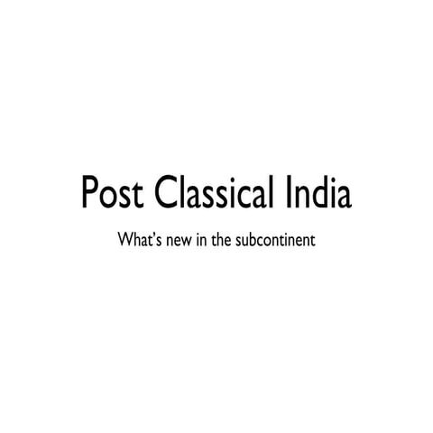 Post classical india | PPT
