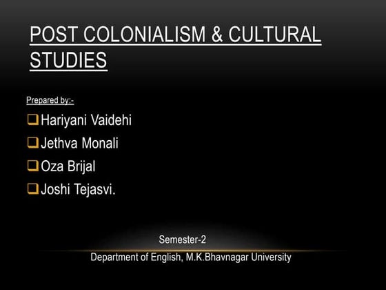 Postcolonialism | PDF