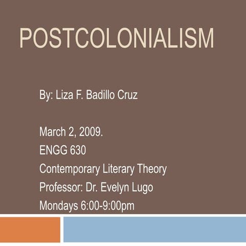 Postcolonialism theory | PPT