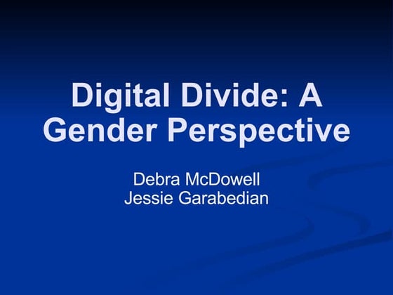 Gender Digital Divide | PPT