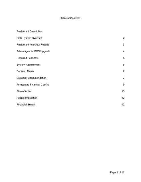 Feasibility Study- Bakery | DOCX