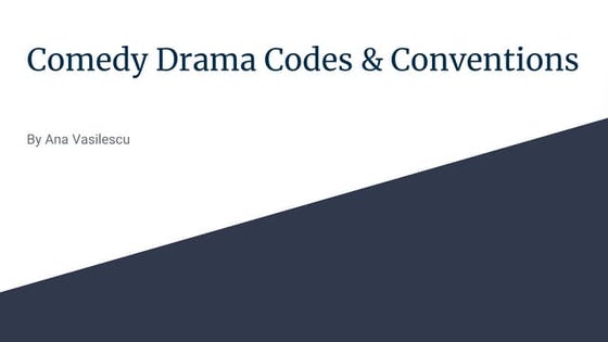 Codes and Conventions of a Comedy | PPTX | Comedy | Genres